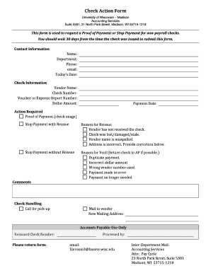 Fillable Online Check Action Form Fax Email Print - pdfFiller