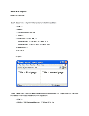 Fillable Online Textual HTML programs Fax Email Print - pdfFiller