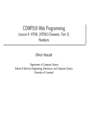 Fillable Online COMP519 Web Programming Fax Email Print - pdfFiller
