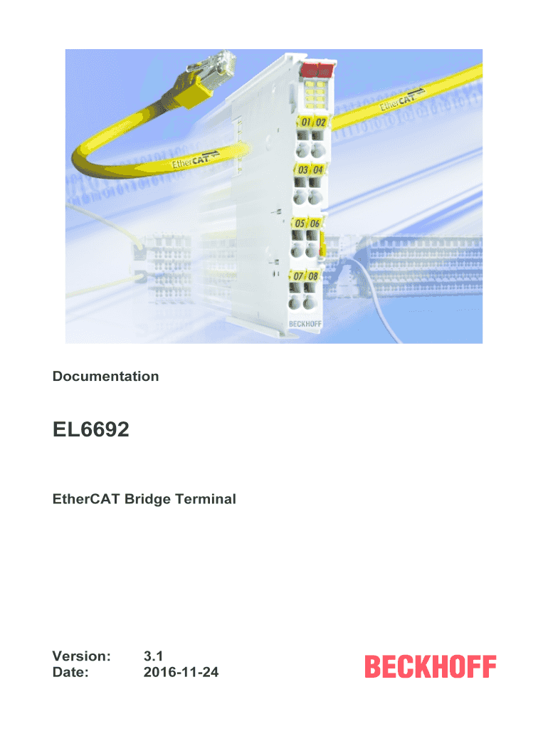 Fillable Online EtherCAT Bridge Terminal Fax Email Print - pdfFiller