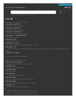Fillable Online Laravel 5 Cheat Sheet Fax Email Print - pdfFiller