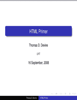Fillable Online HTML Primer Fax Email Print - pdfFiller