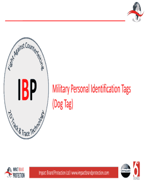 Fillable Online Military Personal Identification Tags Fax Email Print ...