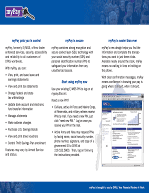 Fillable Online myPay puts you in control Fax Email Print - pdfFiller