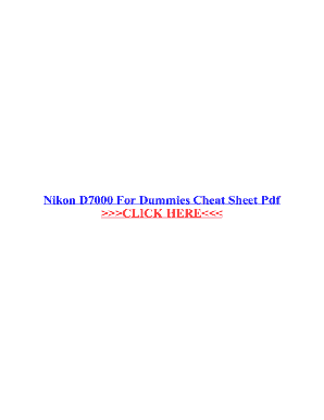 Fillable Online nikon d7000 cheat sheet Fax Email Print - pdfFiller