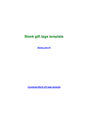 Fillable Online Blank gift tags template Fax Email Print - pdfFiller