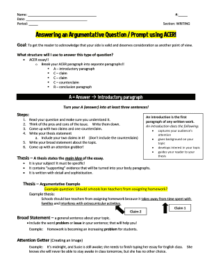 Fillable Online Section: WRITING Fax Email Print - pdfFiller