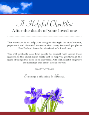 Fillable Online A Helpful Checklist Fax Email Print - pdfFiller