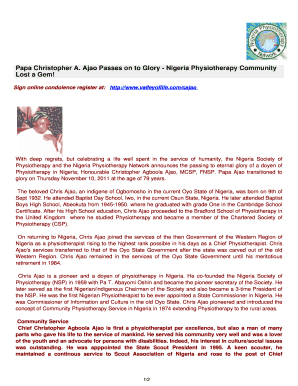 Fillable Online Papa Christopher A Fax Email Print - pdfFiller