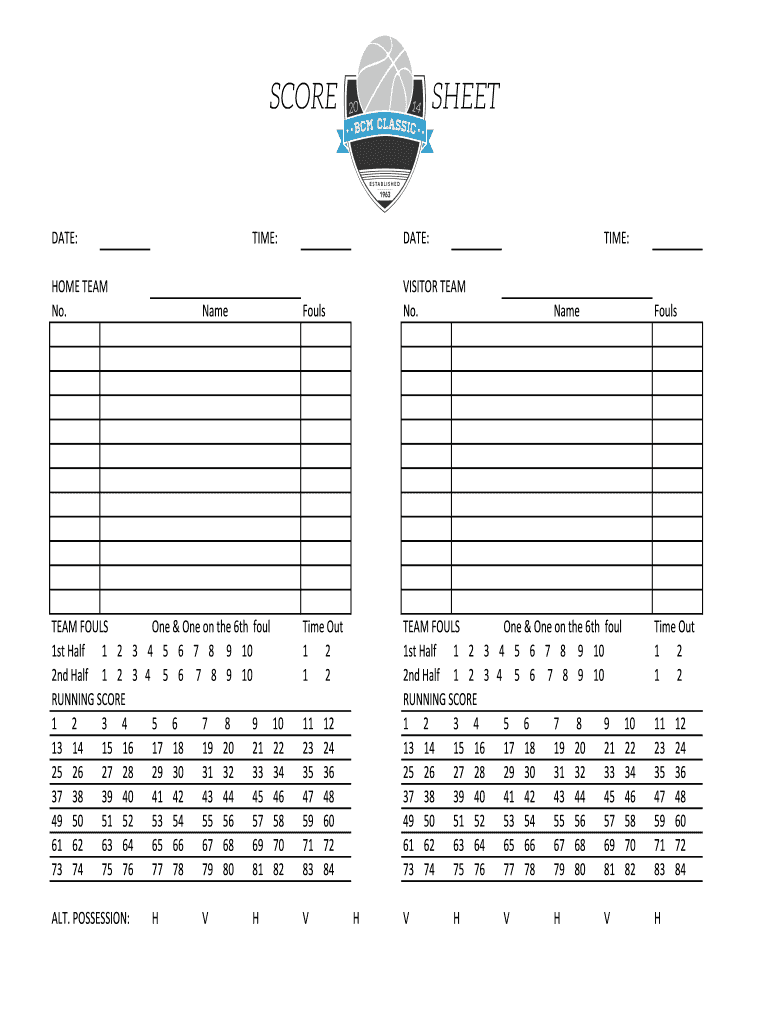 Fillable Online BCM STATE BASKETBALL Fax Email Print - pdfFiller
