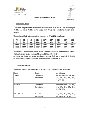 Fillable Online Sport Information Guide Fax Email Print - pdfFiller