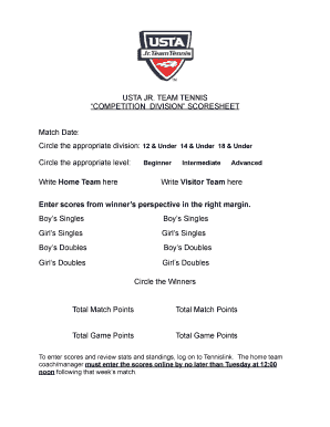 Fillable Online COMPETITION DIVISION SCORESHEET Fax Email Print - pdfFiller