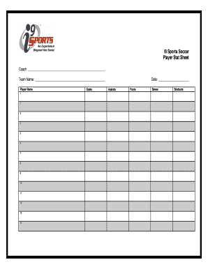 Fillable Online Player Stat Sheet Fax Email Print - pdfFiller