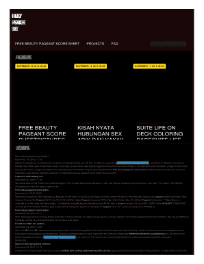 Fillable Online FREE BEAUTY PAGEANT SCORE SHEET Fax Email Print - pdfFiller