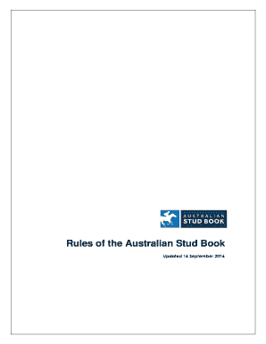 Fillable Online Rules of the Australian Stud Book Fax Email Print ...
