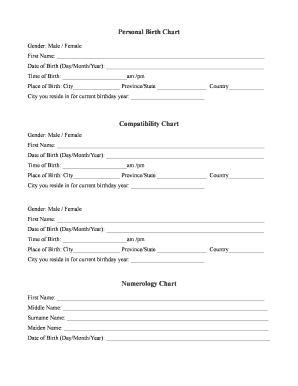 Fillable Online Personal Birth Chart Fax Email Print - pdfFiller