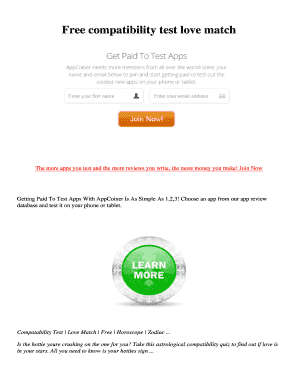 Fillable Online Free compatibility test love match Fax Email Print ...