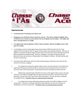 Fillable Online Chase the Ace rules: Fax Email Print - pdfFiller