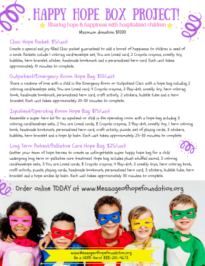Fillable Online Happy Hope Box Project Fax Email Print - pdfFiller