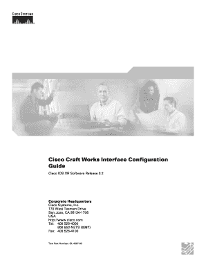 Fillable Online Cisco Craft Works Interface Configuration Fax Email Print - pdfFiller