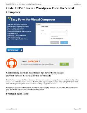 Fillable Online Code: DHVC Form : Wordpress Form for Visual Fax Email ...