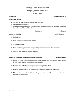 Fillable Online Sample Question Paper 2017 Fax Email Print - pdfFiller