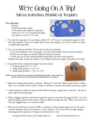 Fillable Online Suitcase Instructions, Printables & Templates Fax Email ...