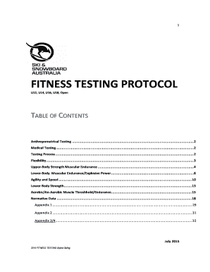 Fillable Online FITNESS TESTING PROTOCOL Fax Email Print - pdfFiller
