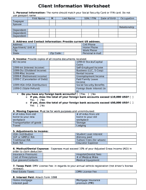 Personal Ination: The name should match your Social Security Card or ITIN card Doc Template ...