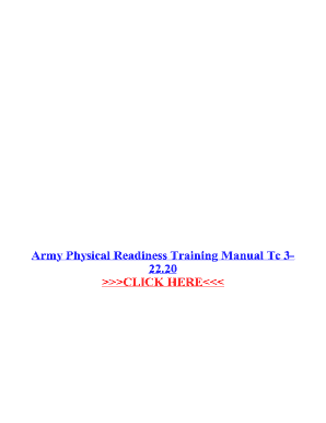 Fillable Online Army Physical Readiness Training Manual Tc Fax Email ...