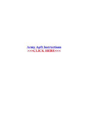 Fillable Online Army Apft Instructions Fax Email Print - pdfFiller