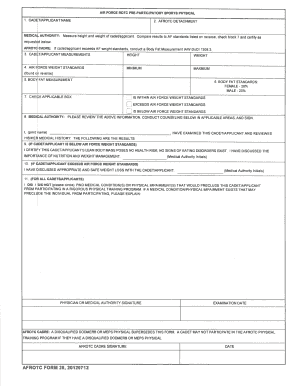 Fillable Online AIR FORCEROTC PRE-PARTICIPATORY Fax Email Print - pdfFiller
