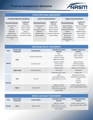 Fillable Online Postural Assessment Solutions Fax Email Print - pdfFiller
