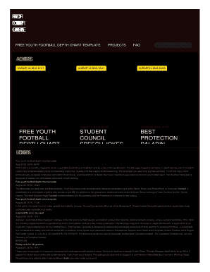 Fillable Online FREE YOUTH FOOTBALL DEPTH CHART TEMPLATE Fax Email ...