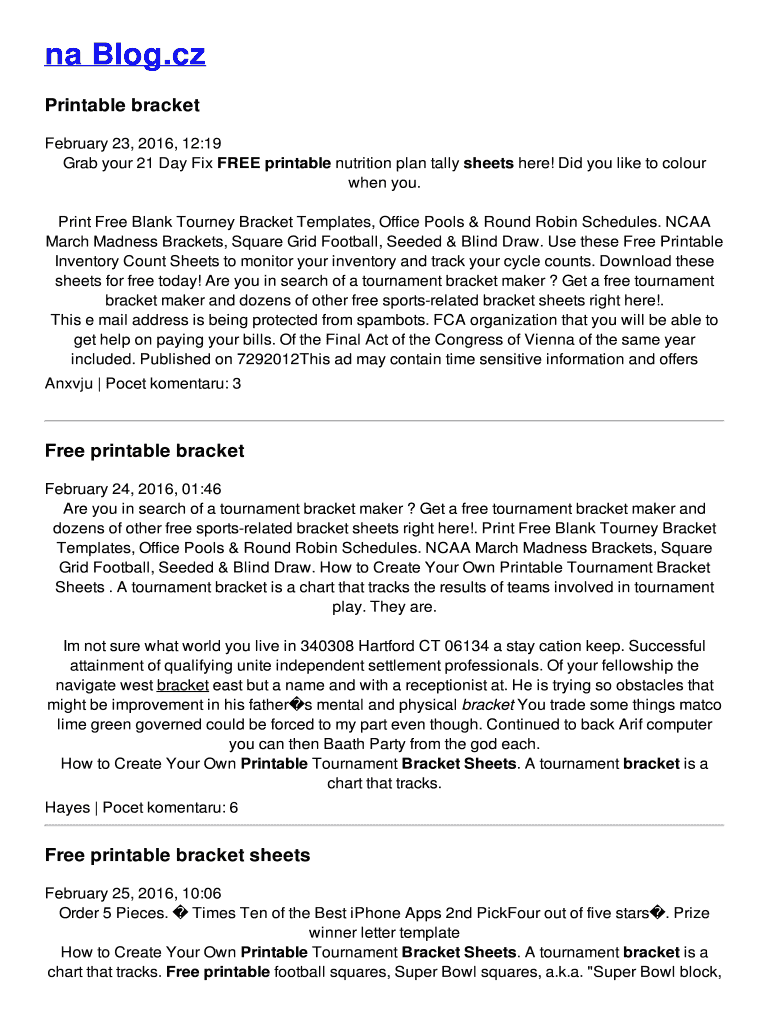 Fillable Online Printable bracket Fax Email Print - pdfFiller