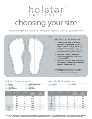 Fillable Online choosing your size Fax Email Print - pdfFiller