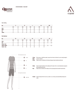 Fillable Online OUTDOOR RESEARCH SIZE CHART Fax Email Print - pdfFiller
