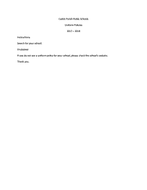 Fillable Online Uniform Policies Fax Email Print - pdfFiller