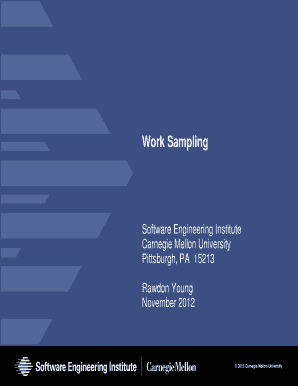 Fillable Online Work Sampling Fax Email Print - pdfFiller