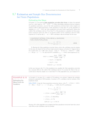 Fillable Online 7 Estimation and Sample Size Determination for Finite Populations Fax Email ...