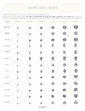 Fillable Online STONE SIZE CHART Fax Email Print - pdfFiller
