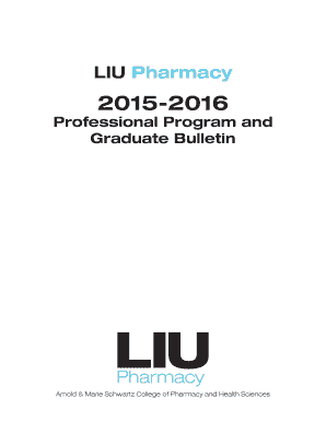 Fillable Online LIU Pharmacy Fax Email Print - pdfFiller
