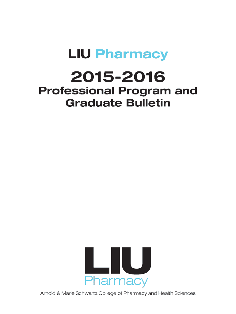 Fillable Online LIU Pharmacy Fax Email Print - pdfFiller