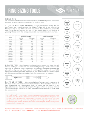 Fillable Online RING SIZING TOOLS Fax Email Print - pdfFiller