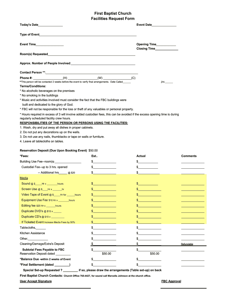 Fillable Online Room(s) Requested Fax Email Print - pdfFiller