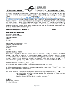 SCOPE OF WORK APPROVAL Doc Template | pdfFiller