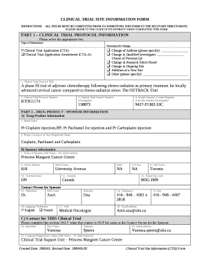 clinical trial site ination Doc Template | pdfFiller