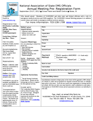 Annual Meeting Pre- Registration Doc Template | pdfFiller