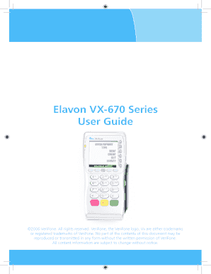 Fillable Online Elavon VX-670 Series Fax Email Print - pdfFiller
