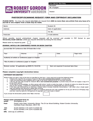 PHOTOCOPY/SCANNING REQUEST AND COPYRIGHT DECLARATION Doc Template ...